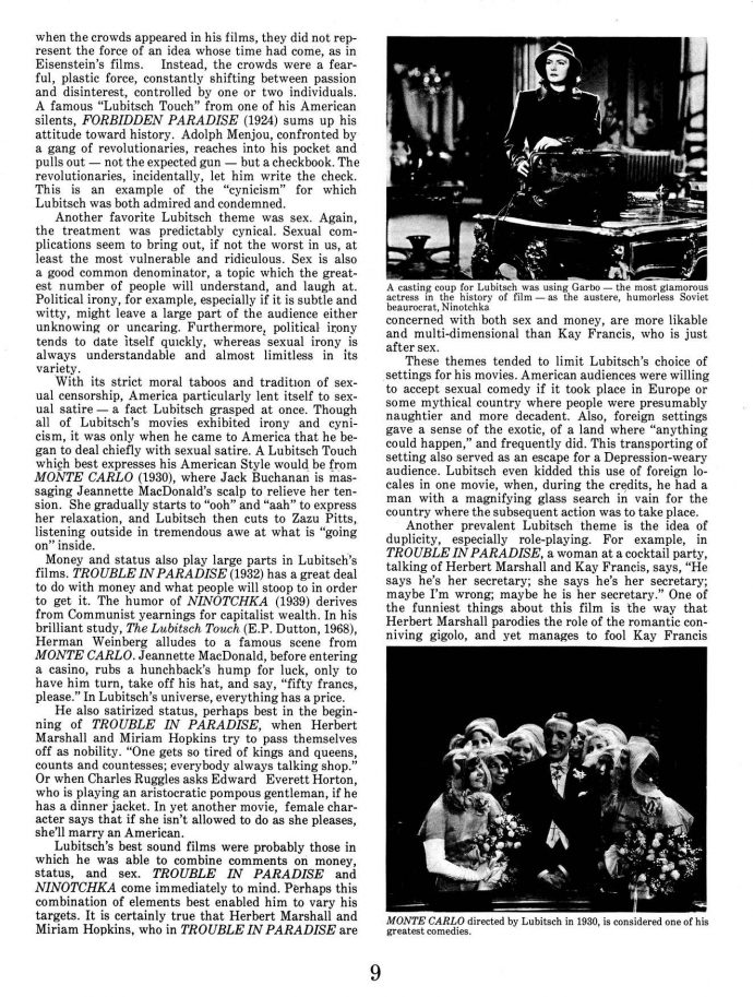 ‘Ernst Lubitsch and the Comedy of the Thirties’: One More Hidden Chest ...